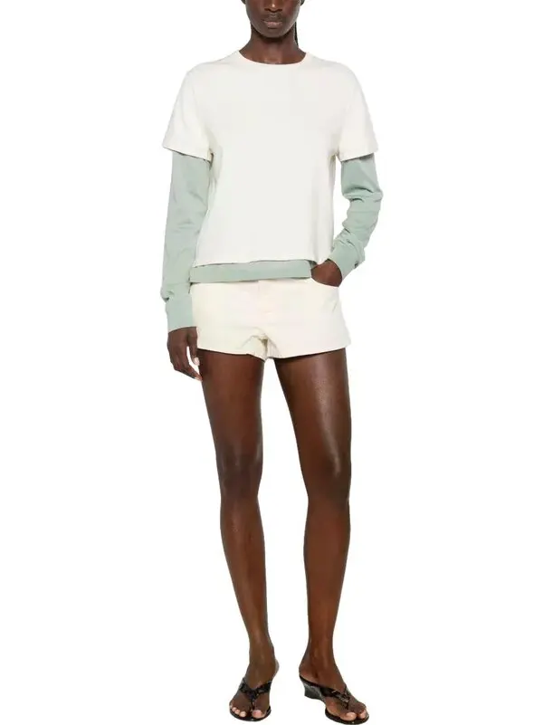 EB DENIM Portman Low-rise Shorts - Neutrals