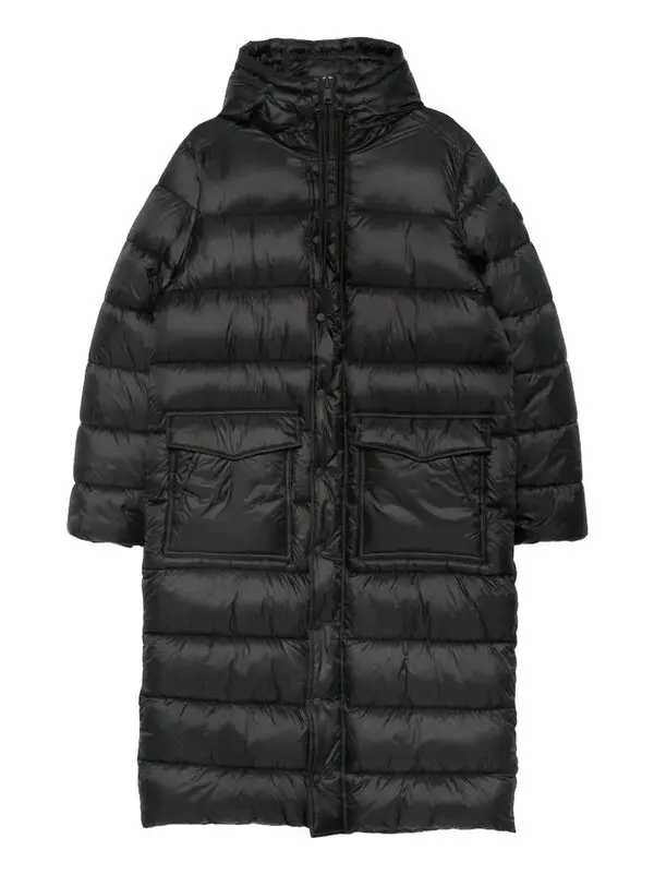SERGIO MORETTI FIRENZE Quilted Hooded Coat - Black