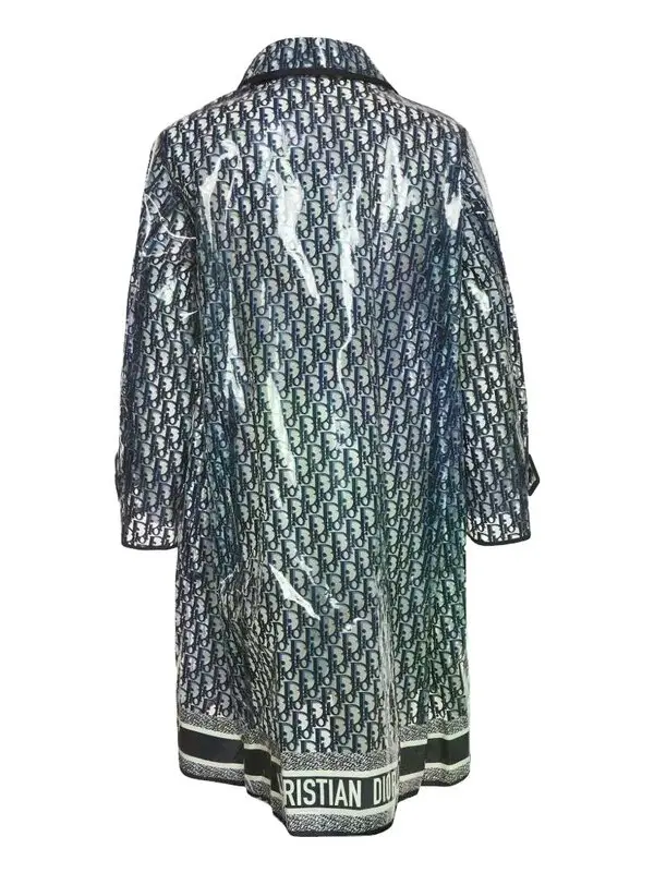 Dior Oblique Motif Rain Coat - Blue