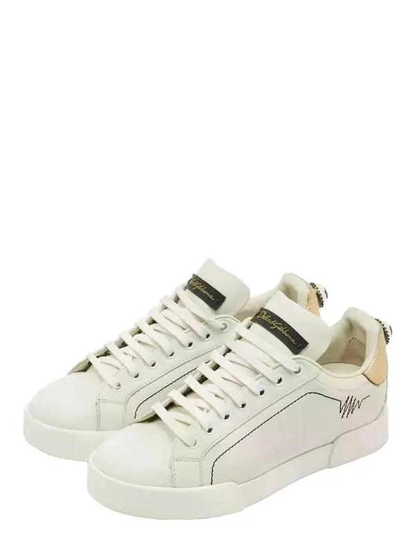 Dolce & Gabbana Portofino Lace-up Sneakers - Neutrals