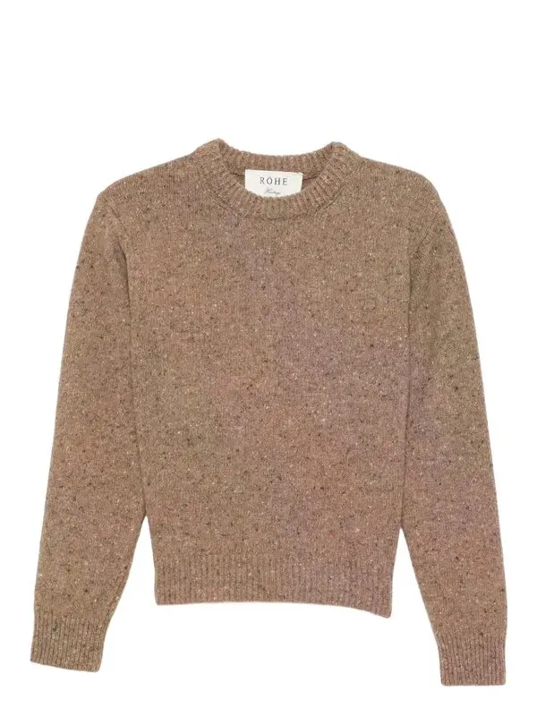 RÓHE Mouline Crew-neck Sweater - Neutrals