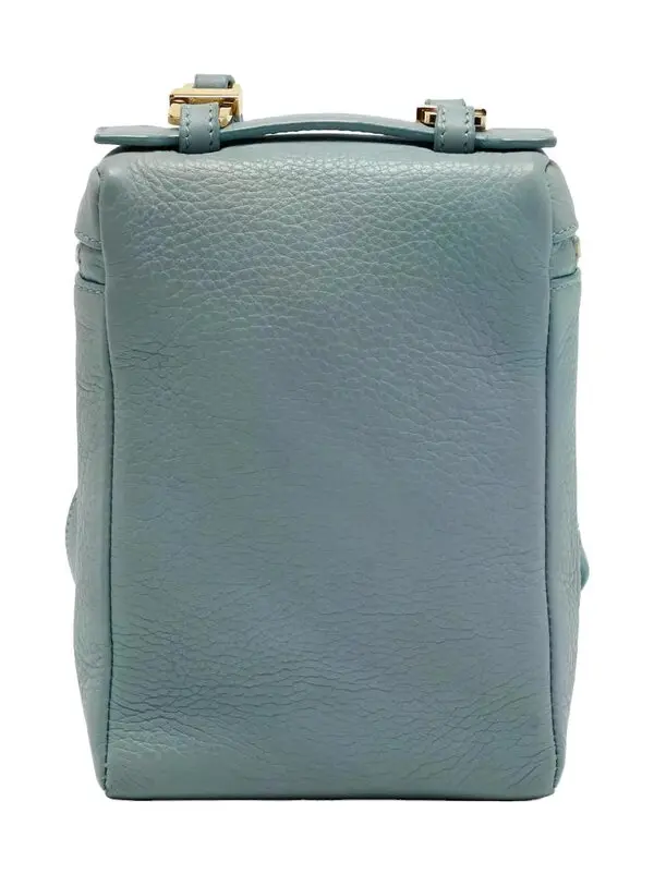 Loro Piana Leather Two-way Handbag - Blue
