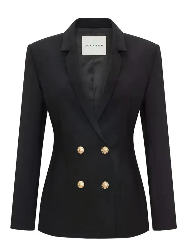 OCCLEUS Noir Double-breasted Blazer - Black