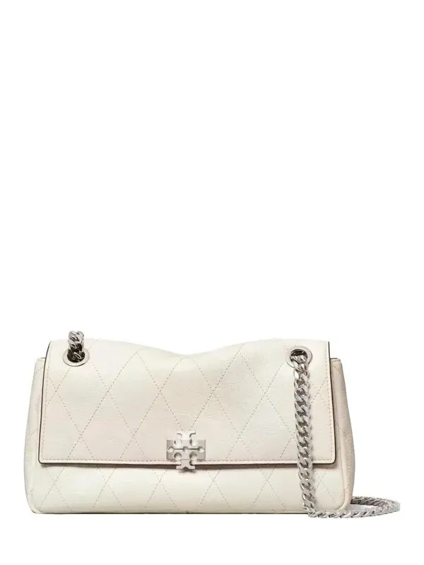 Tory Burch Small Charlie Quilted Shoulder Bag - Neutrals