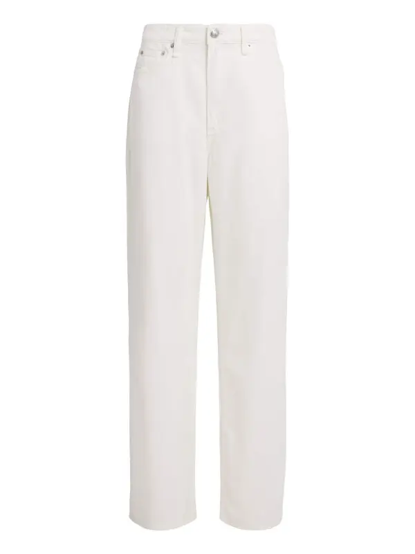 Rag & Bone Featherweight Logan Mid-rise Wide-leg Jeans - White