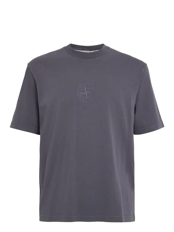 Stone Island Organic Cotton Logo T-shirt - Grey