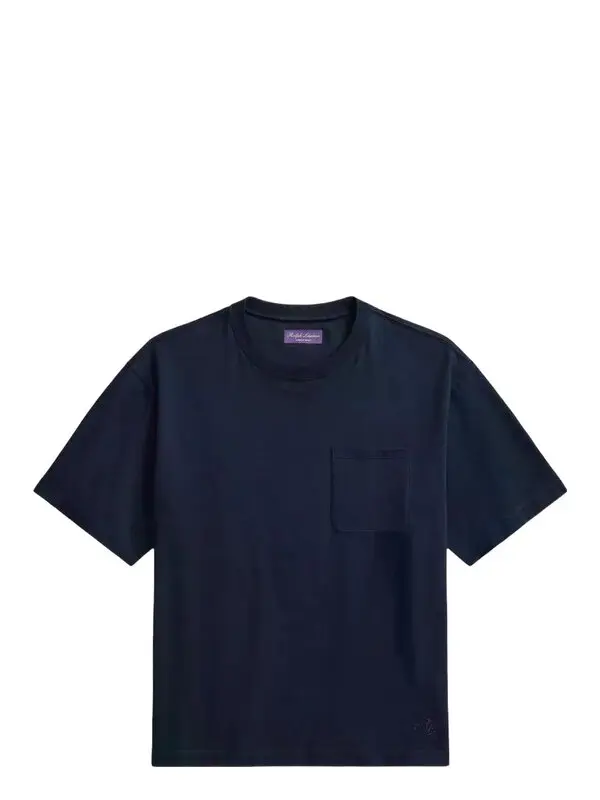 Ralph Lauren Purple Label Embroidered Pocket T-shirt - Blue