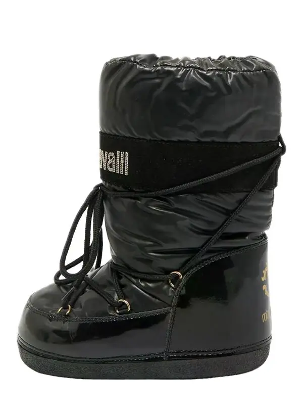 Roberto Cavalli Logo-patch Snow Boots - Black