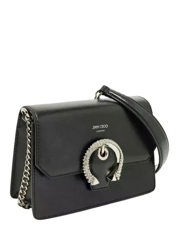 JIMMY CHOO Madeline Crystal Shoulder Bag - Black