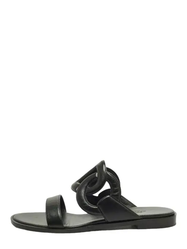 Hermès Leather Sandals - Black