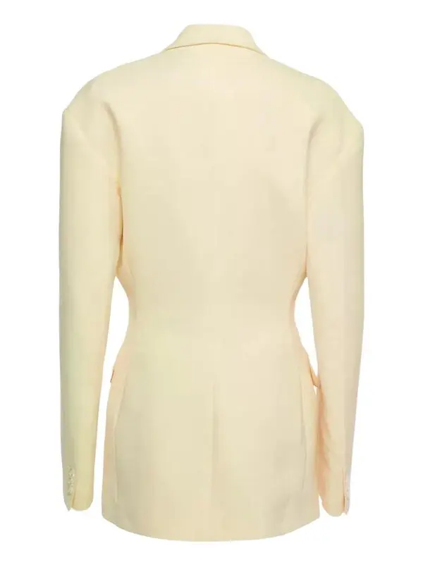 Attico April Double-breasted Blazer - Neutrals
