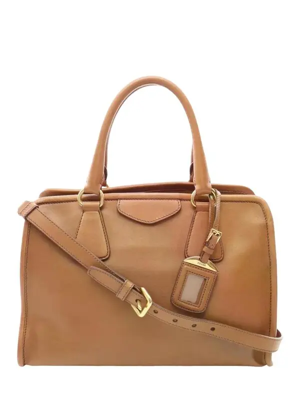 Prada City Calf Satchel - Brown