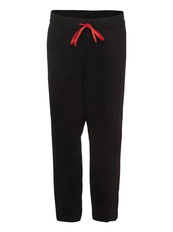 Kenzo Crepe Track Pants With Contrast Side Stripe - Black