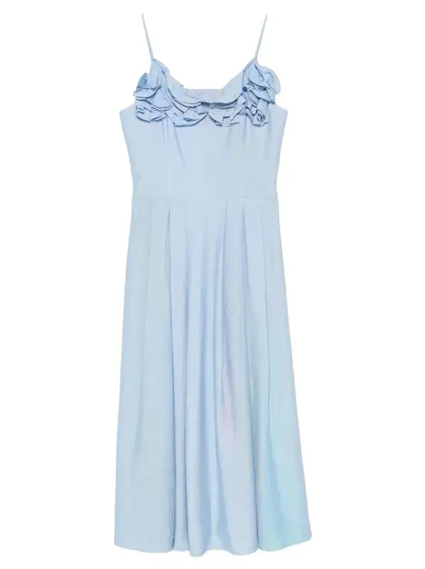 Stine Goya Ruffled Spaghetti-strap Dress - Blue