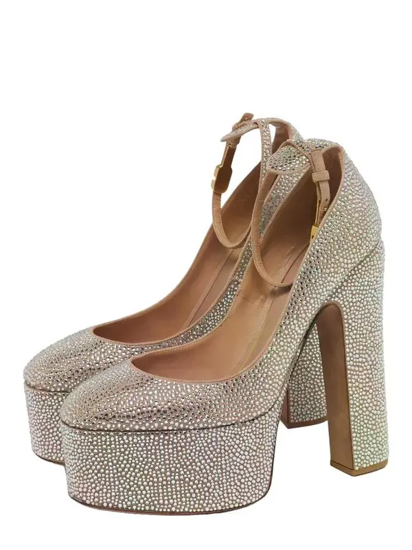 Valentino Garavani Embellished Heeled Pumps - Silver