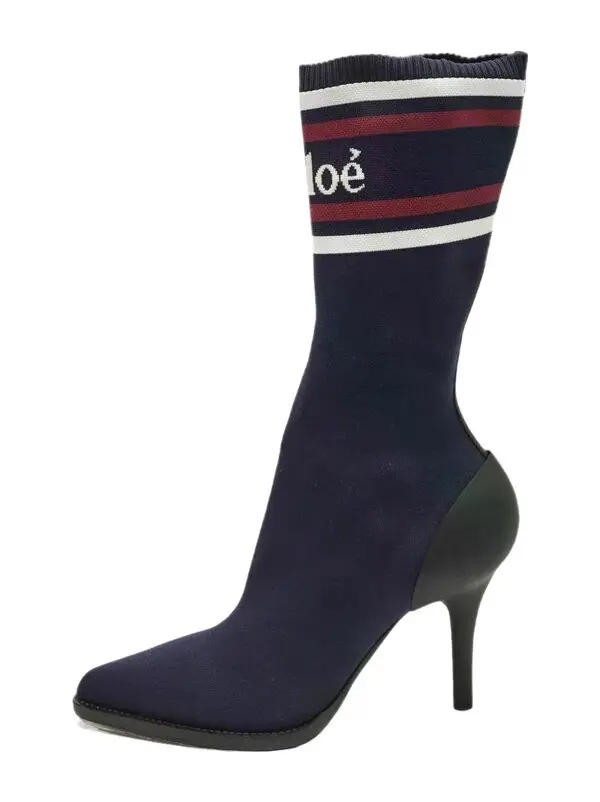 Chloé Tracey Sock-style Stiletto Boots - Blue
