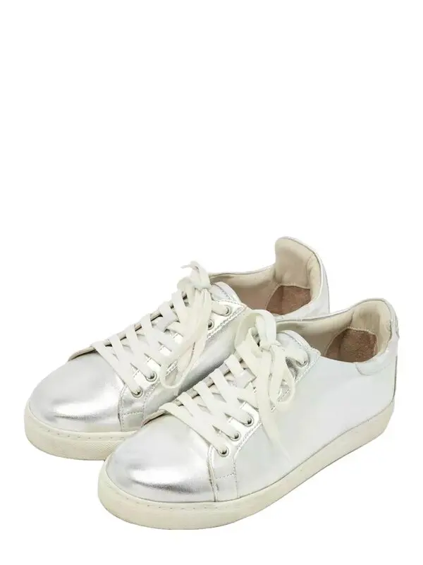 SOPHIA WEBSTER Bibi Butterfly Leather Sneakers - Silver