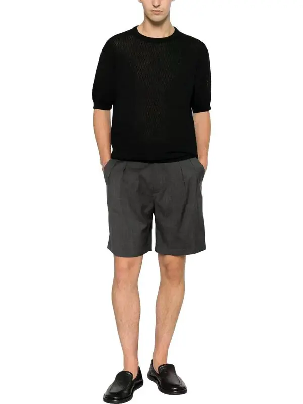 LOW BRAND Belt Loops Shorts - Grey