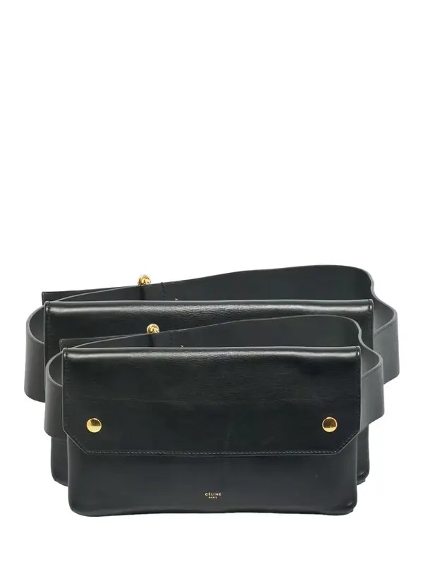 Celine 2014 Flap-top Studded Belt Bag - Black
