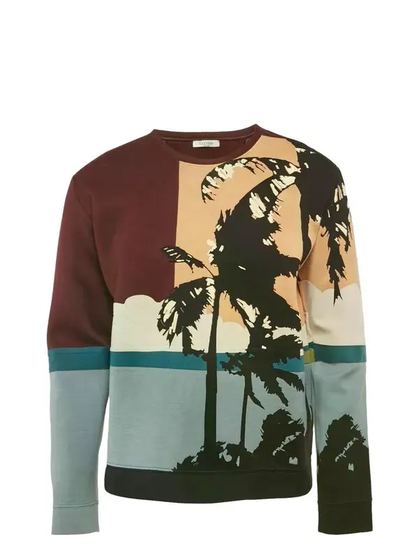 Valentino Garavani Palm Tree Sweatshirt - Red