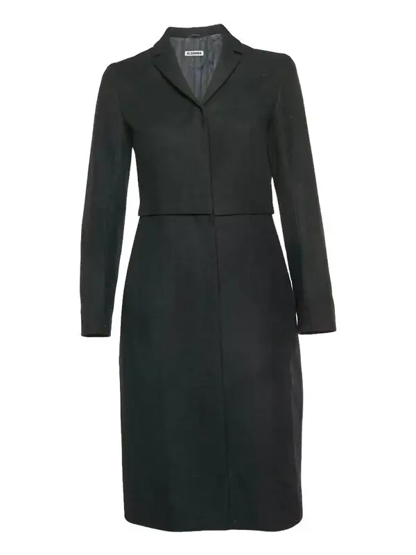 JIL SANDER Double-breasted Coat - Black