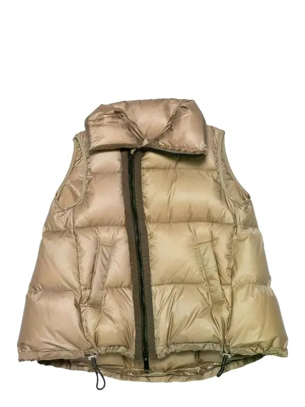 Sacai Quilted Puffer Gilet - Neutrals