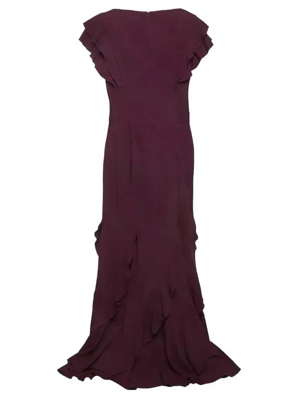 Tadashi Shoji Ruffled Maxi Dress - Purple
