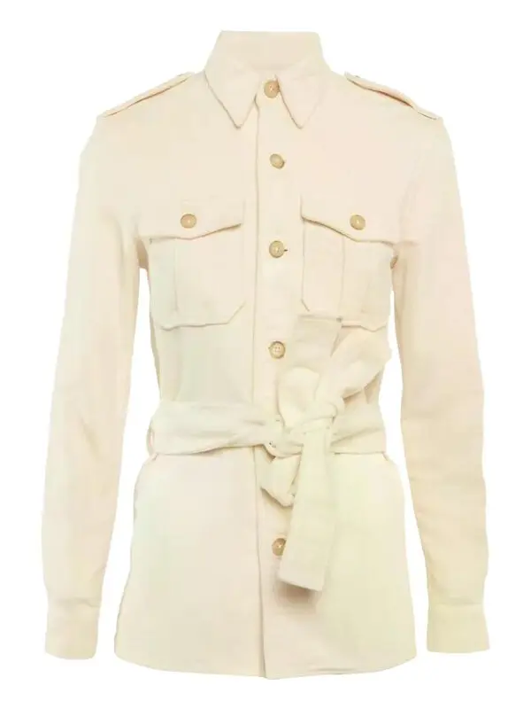 Polo Ralph Lauren Belted Flannel Jacket - Neutrals