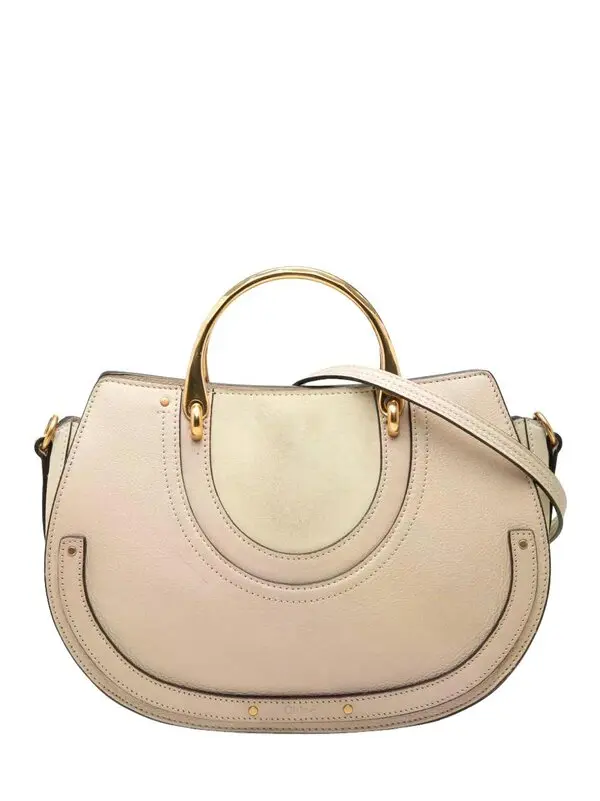 Chloé Medium Calfskin Suede Pixie Satchel - Neutrals