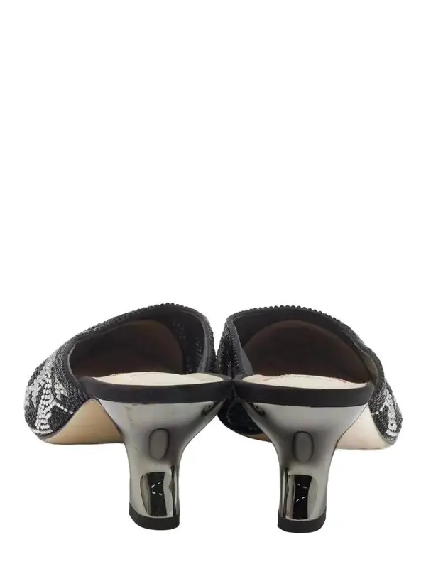 Fendi Colibri Crystal-embellished Mules - Black