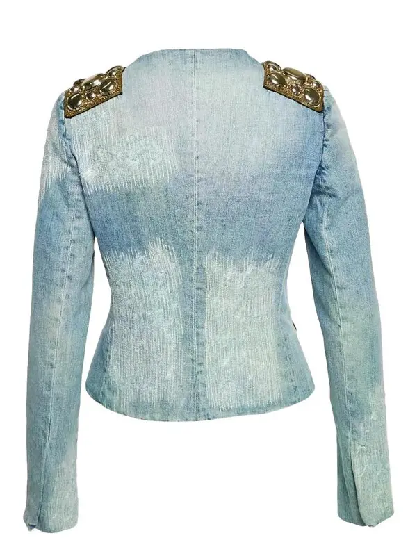 Dolce & Gabbana Embellished Denim Jacket - Blue