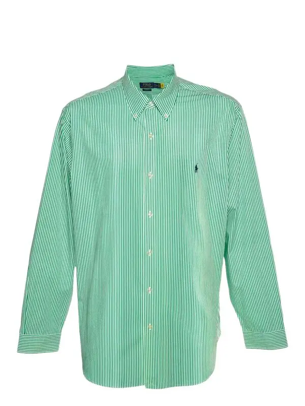 Polo Ralph Lauren Custom-fit Striped Shirt - Green