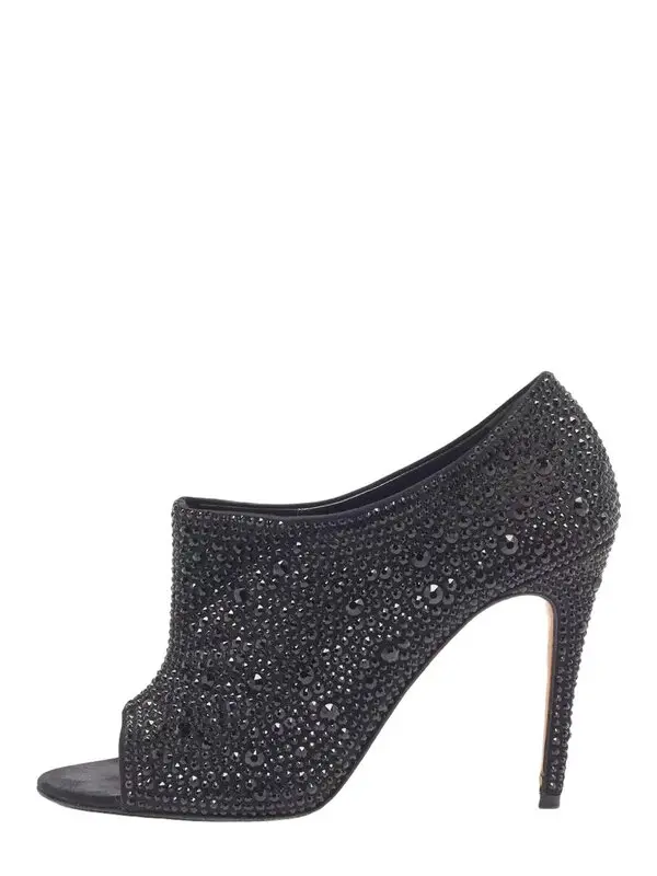 GINA Crystal-embellished Open-toe Stiletto Sandals - Black
