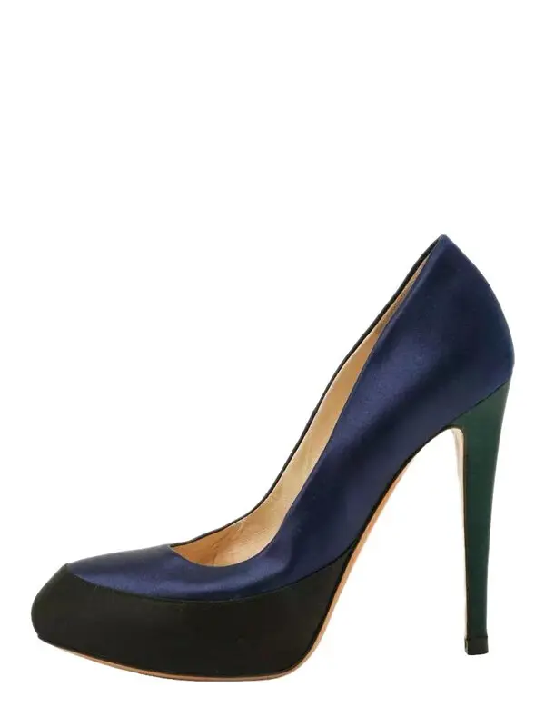 Moschino Tricolour Platform Pumps - Blue