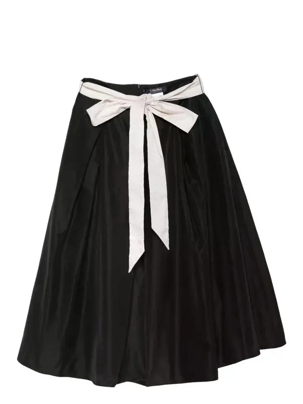 Max Mara Bow Detail A-line Skirt - Black