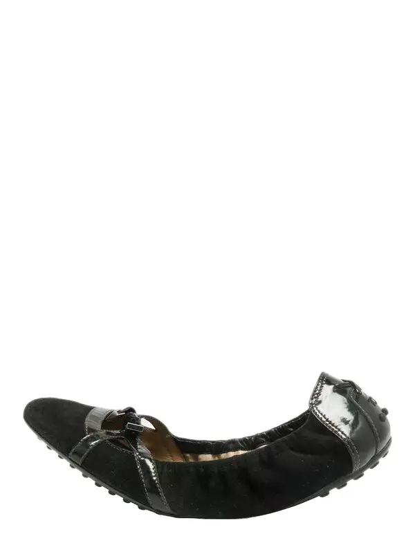 TOD'S Suede Ballet Flats - Black