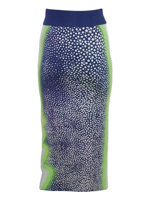 Ph5 Wavy-edge Pencil Skirt - Blue