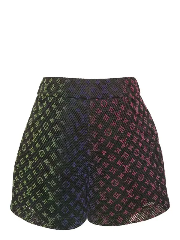LOUIS VUITTON Monogram Mesh Shorts - Black