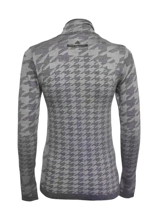 Stella McCartney X Adidas Houndstooth Long-sleeve Top - Grey