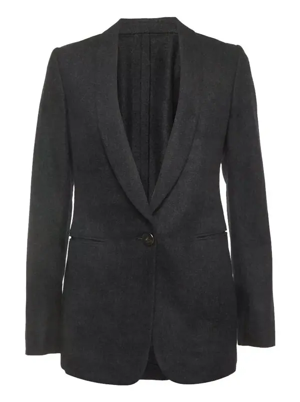 LANVIN Shawl-collar Wool Blazer - Grey