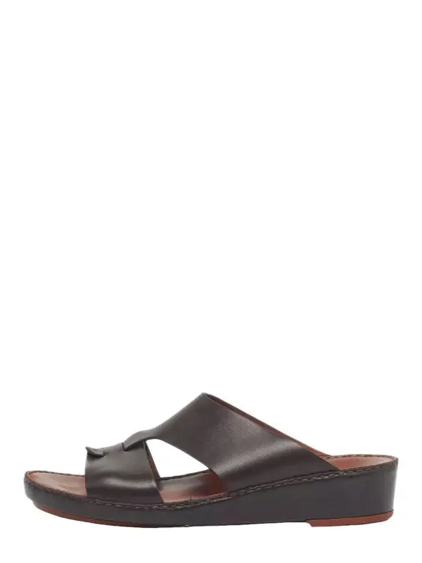 Loro Piana Buckle Detail Slip-on Sandals - Brown
