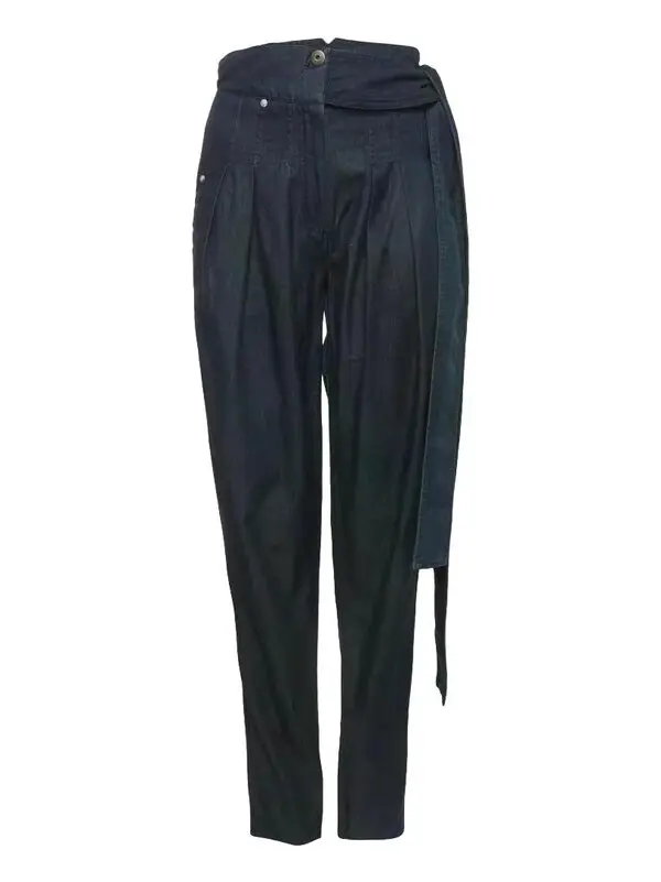 Kenzo Belted Pleated Trousers - Blue