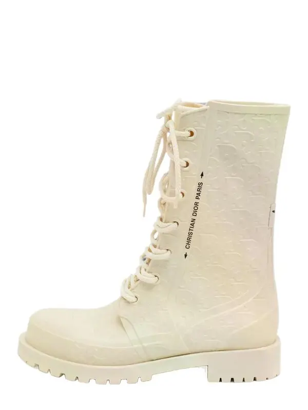 Dior Oblique Combat Boots - Neutrals