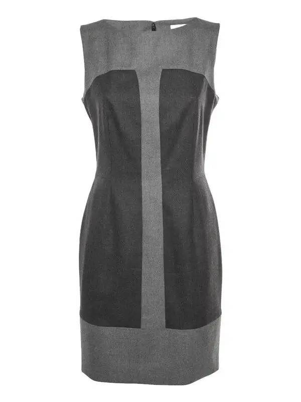 Saint Laurent Paneled Mini Dress - Grey