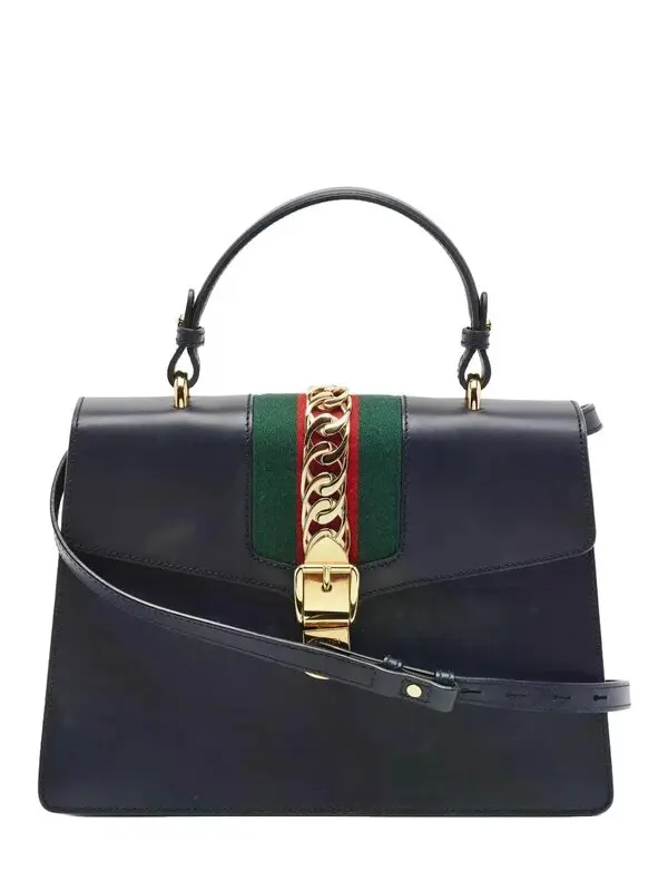 Gucci Sylvie Web Stripe Handbag - Blue