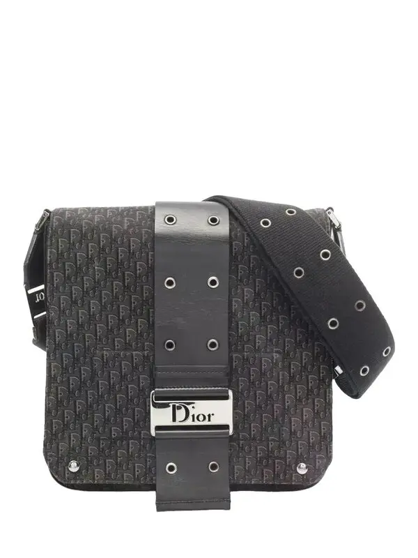 Dior Trotter Canvas Street Chic Crossbody Bag - Black