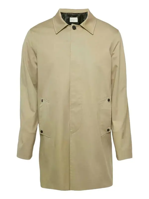 Sandro Gabardine Short Coat - Neutrals