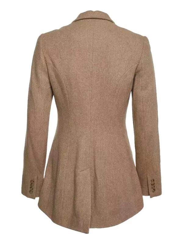 Ralph Lauren Cynthia Herringbone Blazer - Neutrals