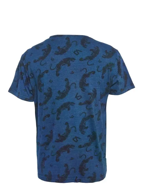 Versace Tiger-print T-shirt - Blue