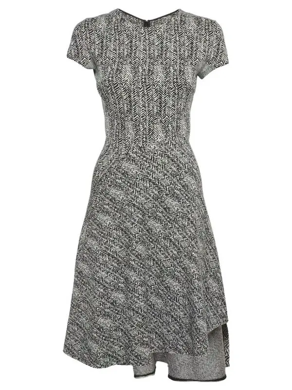 Stella McCartney And White Herringbone Mini Dress - Black